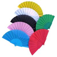 China 2024 Factory Price Hand Fan New Promotional  Satin and Paper Hand Fan Plastic Fan for sale