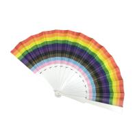 China High Quality Advertising Portable Paper Custom Logo Printed Plastic Eco-friendly Custom Printed Plastic Polding Hand Fan for sale