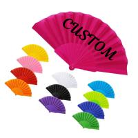 China High Quality Advertising Portable Paper Custom Logo Printed Plastic Eco-friendly Custom Printed Plastic Polding Hand Fan for sale