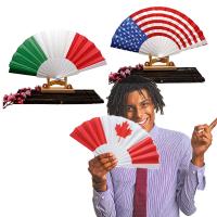 China Customized Promotion Advertising Display Fan Plastic Plain Paper Hand Fan for Business Gift for sale