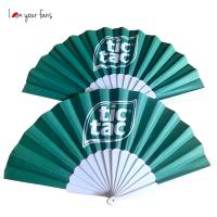 China Customized Promotion Advertising Display Fan Plastic Plain Paper Hand Fan for Business Gift for sale