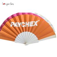 China Customized Promotion Advertising Display Fan Plastic Plain Paper Hand Fan for Business Gift for sale