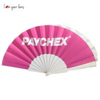 China Customized Promotion Advertising Display Fan Plastic Plain Paper Hand Fan for Business Gift for sale