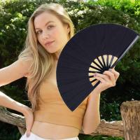 China Wholesale Factory Price Handheld Fan Large Rave Clack Fans Bamboo Kungfu Fan for sale