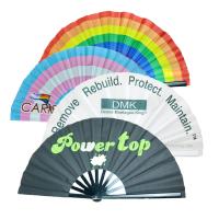 China Customizable Large Rave Hand Fans Plastic Kung Fu Fan for Advertisement Promotional Gift for sale