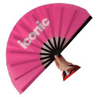 China Customizable Large Rave Hand Fans Plastic Kung Fu Fan for Advertisement Promotional Gift for sale