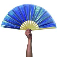 China [I AM YOUR Fans]factory Fabric Foldable Hand Fan for Nightclub Use Kungfu Fan Large Big Size Bamboo Price Customized Folk Art for sale