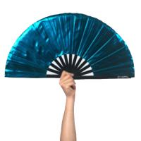 China [I AM YOUR Fans]factory Fabric Foldable Hand Fan for Nightclub Use Kungfu Fan Large Big Size Bamboo Price Customized Folk Art for sale