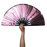 China [I AM YOUR Fans]factory Fabric Foldable Hand Fan for Nightclub Use Kungfu Fan Large Big Size Bamboo Price Customized Folk Art for sale