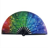 China [I AM YOUR FANS]sufficient Stock!  Hot Selling Large Folding Hand Kungfu Fan Shiny Holding Hand Fan for sale