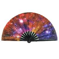 China [I AM YOUR FANS]Bamboo Large Folding Hand Rave Kungfu Fan Colorful Painted Hand Fan for sale