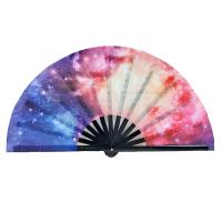 China [I AM YOUR FANS]Bamboo Large Folding Hand Rave Kungfu Fan Colorful Painted Hand Fan for sale