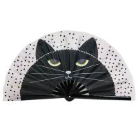China [I AM YOUR FANS]Bamboo Large Folding Hand Rave Kungfu Fan Colorful Painted Hand Fan for sale