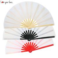 China [I AM YOUR FANS] Personalized Uv Print Clack Kung Fu Hand Fan Large Bamboo Folding Fans for sale