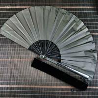 China [I AM YOUR FANS] Best Selling Big Size Black Plastic Hand Fan With Pouch Make of the Rave Party  Large Size Hand Fan for sale