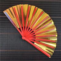 China [I AM YOUR FANS] Make U Party Raver Big Size 13'' Transparent Rave Handheld Folding Hand Fan Glow in Dark for sale