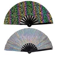 China Customizable Large UV Rave Hand Fans Plastic Kung Fu Fan for Advertisement Promotional Gift for sale