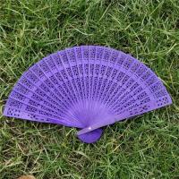 China Personalised Nature Wooden Folding Hand Fan for Wedding Souvenir Gift for sale