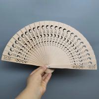 China Personalised Nature Wooden Folding Hand Fan for Wedding Souvenir Gift for sale