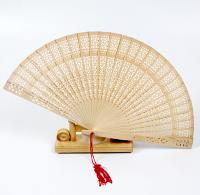China [I AM YOUR FANS] Customized Logo Engraved Printing Name Hot Selling No Fragrance Folding Spanish Wood Fan for Wedding Gifts for sale