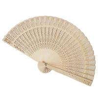 China [I AM YOUR FANS] Customized Logo Engraved Printing Name Hot Selling No Fragrance Folding Spanish Wood Fan for Wedding Gifts for sale