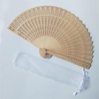 China [I AM YOUR FANS] Hot Selling Sandalwood Fans No Fragrance Wood Fan With Box/Bag for sale