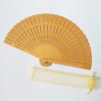China [I AM YOUR FANS] Custom Name Painted Wooden Handle Natural Wood Fan for Party Favors Wedding Gifts for sale