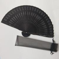 China [I AM YOUR FANS] Custom Name Painted Wooden Handle Natural Wood Fan for Party Favors Wedding Gifts for sale