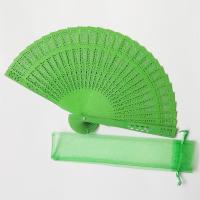China [I AM YOUR FANS] Custom Name Painted Wooden Handle Natural Wood Fan for Party Favors Wedding Gifts for sale
