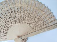 China [i Am Your Fans] in Stock for Promotion and Wedding Fan Gift Favor Sunflower Hollow Out Through-Carved Wooden Hand Fan for sale