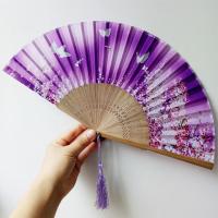 China [I AM YOUR FANS] Sufficient Stock! Nice Silk Fabric Bamboo Ribs Fans butterfly Sakura Japanese Wedding Gift Floding Hand Fan for sale