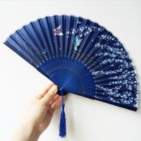 China [I AM YOUR FANS] Sufficient Stock! Nice Silk Fabric Bamboo Ribs Fans butterfly Sakura Japanese Wedding Gift Floding Hand Fan for sale