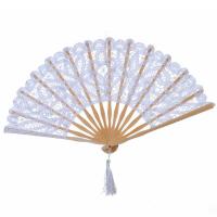 China [i Am Your Fans] Fashionable and Personalized Spanish Wedding Hand Fan Cotton Handmade Women's Lace Fan for sale