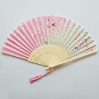 China [I AM YOUR FANS] Sufficient Stock! Japanese Fabric Folding Wedding Hand Fan With Sakura for sale