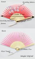 China [I AM YOUR FANS] Sufficient Stock! Japanese Fabric Folding Wedding Hand Fan With Sakura for sale