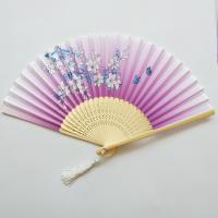 China [I AM YOUR FANS] Sufficient Stock! Japanese Fabric Folding Wedding Hand Fan With Sakura for sale