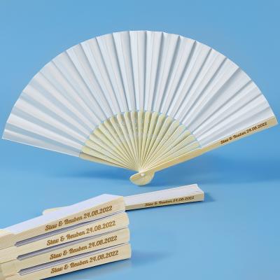 China Wholesale Portable Bamboo Fan 23Cm Home & Wedding Decoration Bamboo Fan Craft Folding Fan for sale