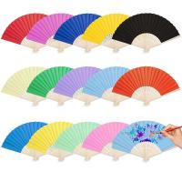 China Wholesale Portable Bamboo Fan 23Cm Home & Wedding Decoration Bamboo Fan Craft Folding Fan for sale