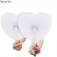 China Heart/Round Hand Fan Clappers Solid Color - Wedding Party Use Factory Price for sale