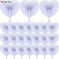 China Heart/Round Hand Fan Clappers Solid Color - Wedding Party Use Factory Price for sale