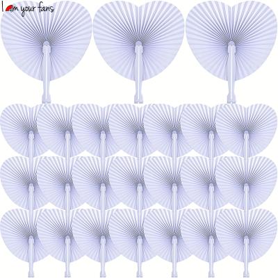 China Custom Heart/Round Solid Color Hand Fan Clappers - Wedding Party Favors Factory Direct Price for sale