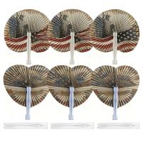 China Decorative Paper Folding Fans Folding Custom Paper Accordion Fans Include Heart Shaped Round Shaped for Bridal Shower Dancing for sale