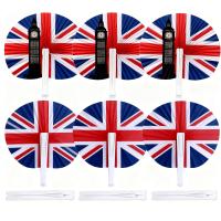 China Custom Heart Shape Round Folding Hand Held Paper Hand Fans With Plastic Handles DIY Painting Birthday Wedding Party Decor for sale