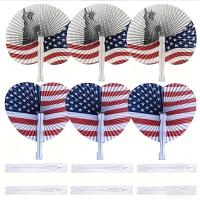 China Factory Price Wedding Decor Heart-shaped Paper Round Fan Hand Held Paper Fans With Plastic Handle for sale