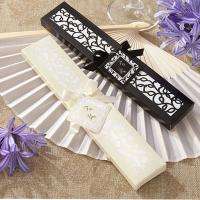 China Craft Woman Fans Bamboo Rib Silk Fan Wedding Favor Hand Fans With Gift Box for sale