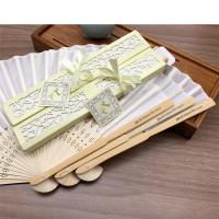 China [I AM YOUR FANS] Order Directly White Wedding Gifts Favor 15 Colors Silk Hand Fan Wedding Fan for sale