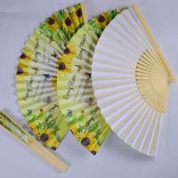 China [Send in Seconds] Personalized Hand Fan Crafts Bamboo Folding Fans for Wedding Decoration for sale
