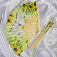 China [I AM YOUR FANS] Spot Sale MOQ 10PCS Portable Hand Fan Folding Bamboo Fans for Wedding for sale
