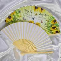 China [I AM YOUR FANS] Spot Sale MOQ 10PCS Portable Hand Fan Folding Bamboo Fans for Wedding for sale