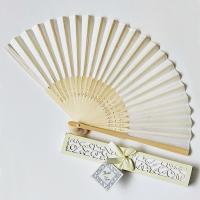 China [I AM YOUR FANS] Natural Wood Silk Hand Fan for Wedding Favors & Party Gifts for sale